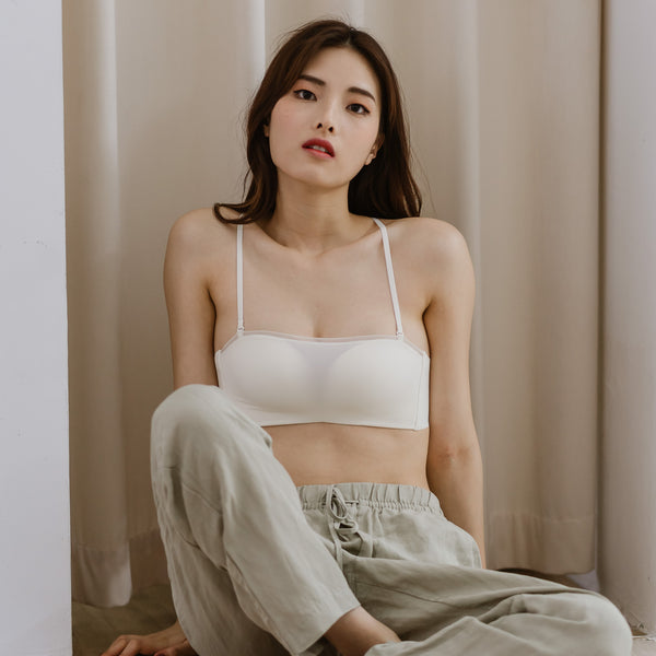 Lifting-Bandeau Modal 2-in-1 Wireless Bra in Creme Milk